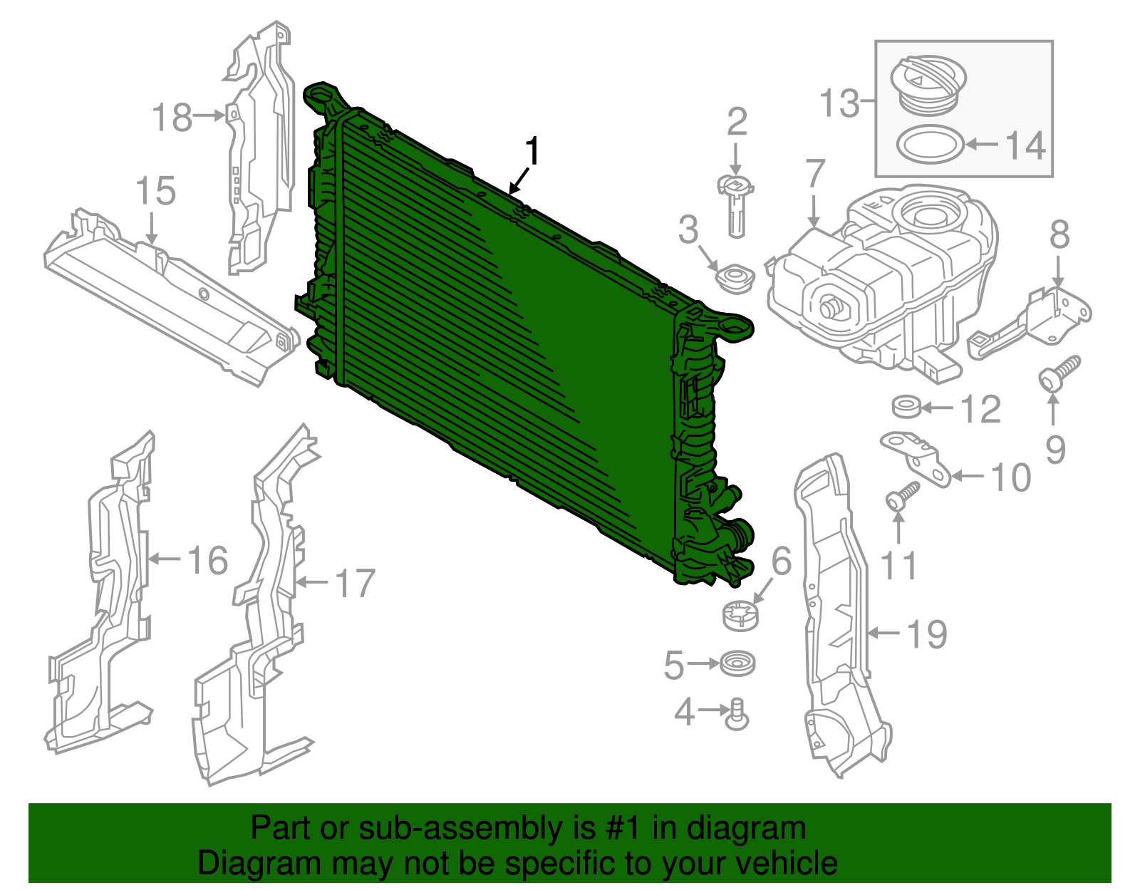 4G0-121-251-N - High-Quality Radiator for 2014-2018 Audi RS7 ...