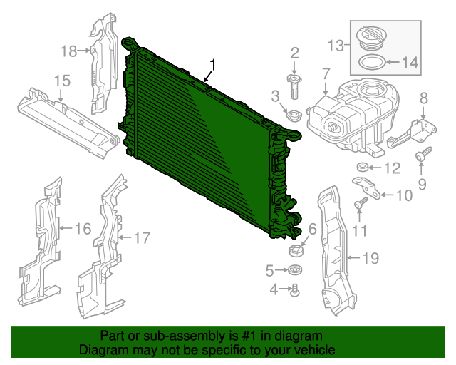 4H0-145-804-E - Radiator 2014-2018 Audi | AutoNationParts.com