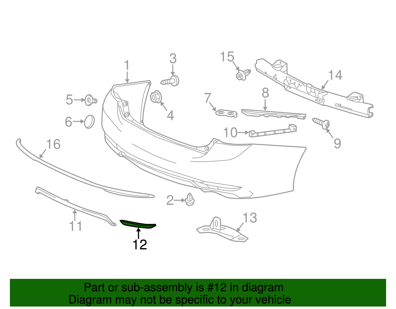 33505-T2A-A11 - Reflector Panel 2016-2017 Honda Accord | Honda Parts Online