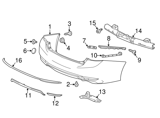71503-T2F-A51 - Molding, Rear Bumper 2016-2017 Honda Accord | Group 1 ...