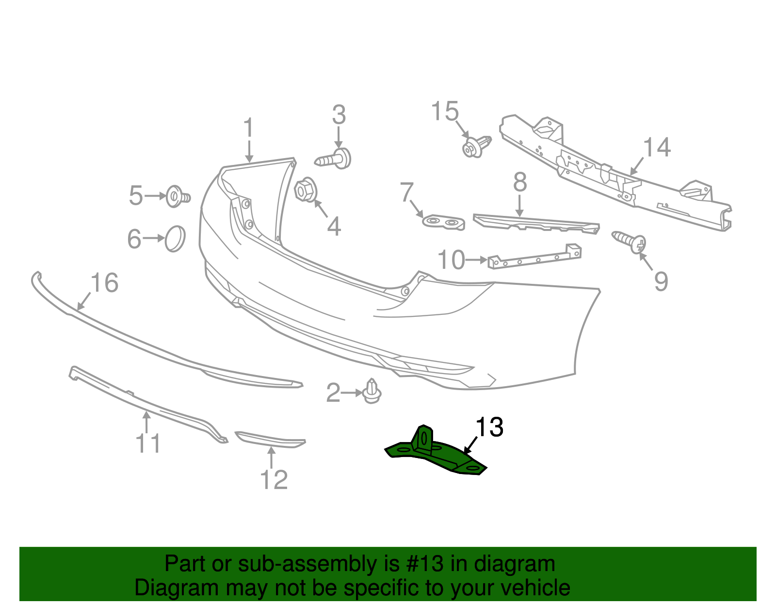 71504-T2F-A50 - Bumper Cover Spacer Panel 2016-2017 Honda Accord ...