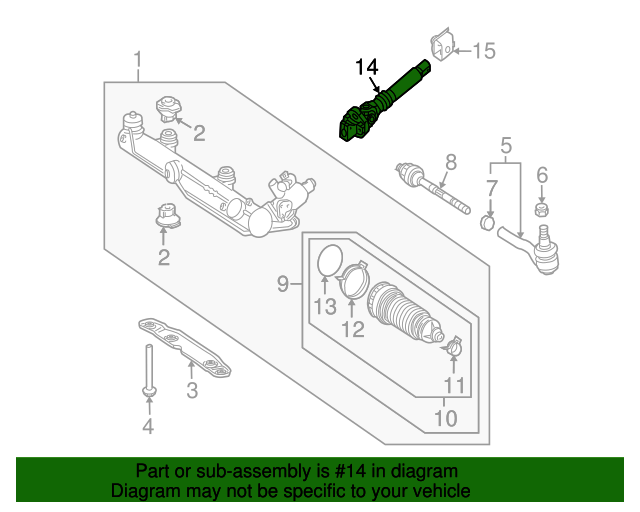 203-462-02-78 - Steering Shaft Universal Joint 2002-2006 Mercedes-Benz ...