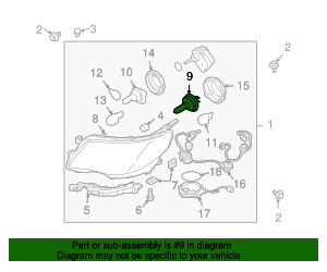2004-2017 Subaru OEM NEW 2004-2017 Subaru XV Crosstrek Impreza Bulb ...