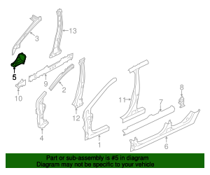 2017-2024 Subaru Pillar Reinforced 51453FL00A9P | OEM Parts Online