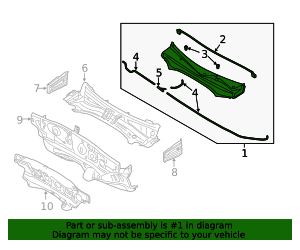 2020-2022 Hyundai Palisade Cowl Grille 86150-S8000 | QuirkParts