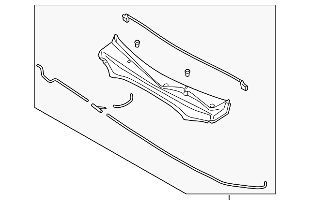 2020-2022 Hyundai Palisade Cowl Grille 86150-S8000 | QuirkParts