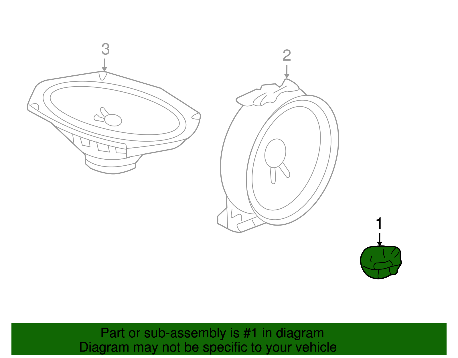 39120-SDA-A61 - 2003-2007 Honda - Speaker Assembly Tweeter (Matsushita) | Genuine Honda Parts
