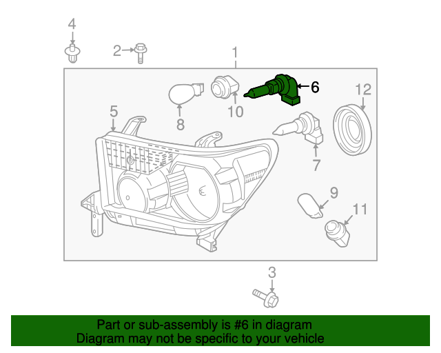 90981-AD001 - Headlight Bulb - 2004-2018 Toyota | OEM Genuine Toyota Parts