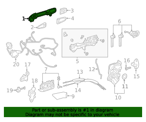 Genuine Toyota Handle, Outside part# 69210-06100-C5 for 2019-2022 ...