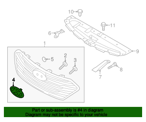 86300-B8BA0 - Grille Emblem 2017-2019 Hyundai | AutoNationParts.com