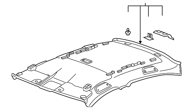 83200-T2F-A01ZC - Lining Assembly, Roof *NH167L* (Graphite Black ...