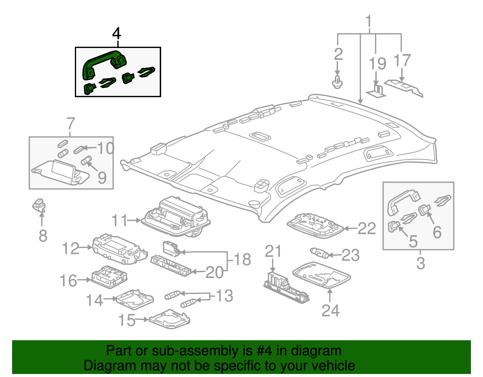 83240-SNA-A11YA - 2014 Honda Accord - Grab Rail Assembly *NH882L* (Coat ...
