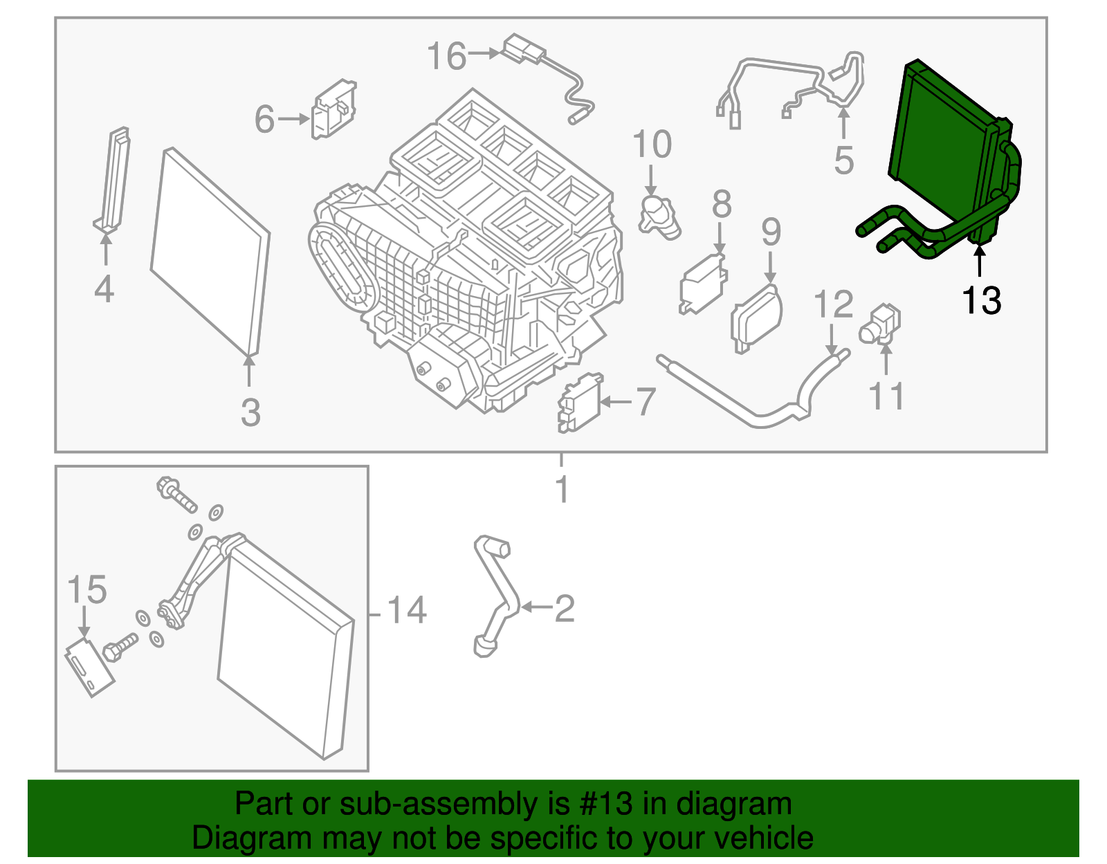2016-2017 Nissan Altima Heater Core 27140-3TS2A | Nissan RVA