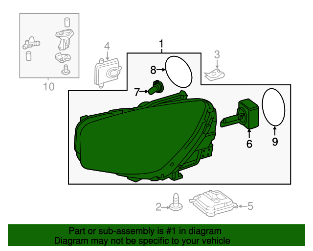 2013-2016 Mercedes-Benz Composite Headlamp - Right 231-820-76-61 | MB ...
