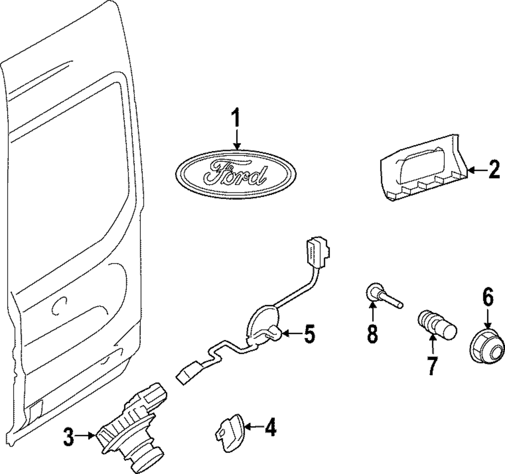 NK4Z-61425B28-DC - Lower Molding 2022-2024 Ford E-Transit | Big 3 Auto ...