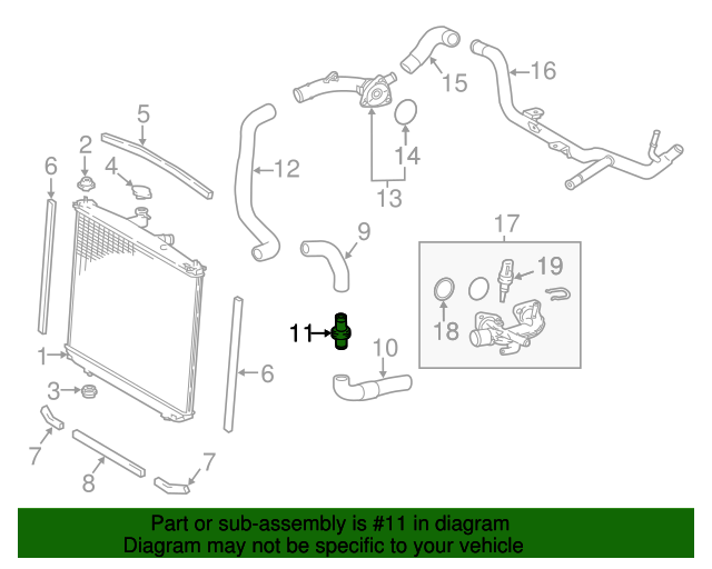 2017-2019 Toyota Highlander Connector Pipe 16577-0P010 | Toyota Parts