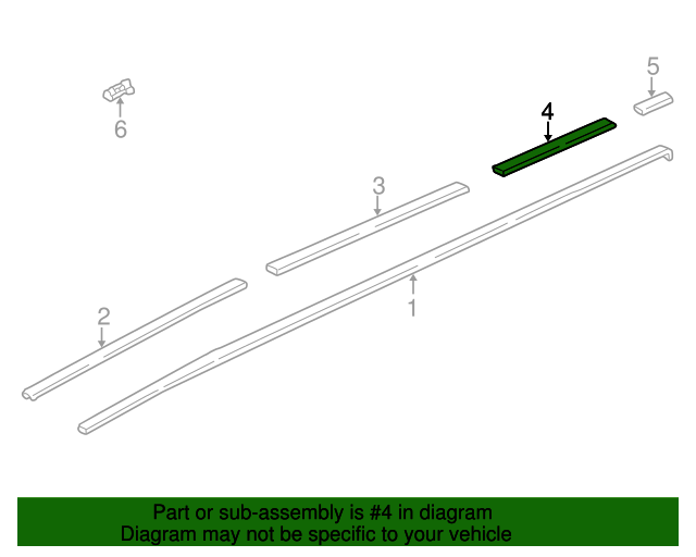 74333-S0X-003 - Molding C, L Roof - 1999-2004 Honda Odyssey | Genuine ...