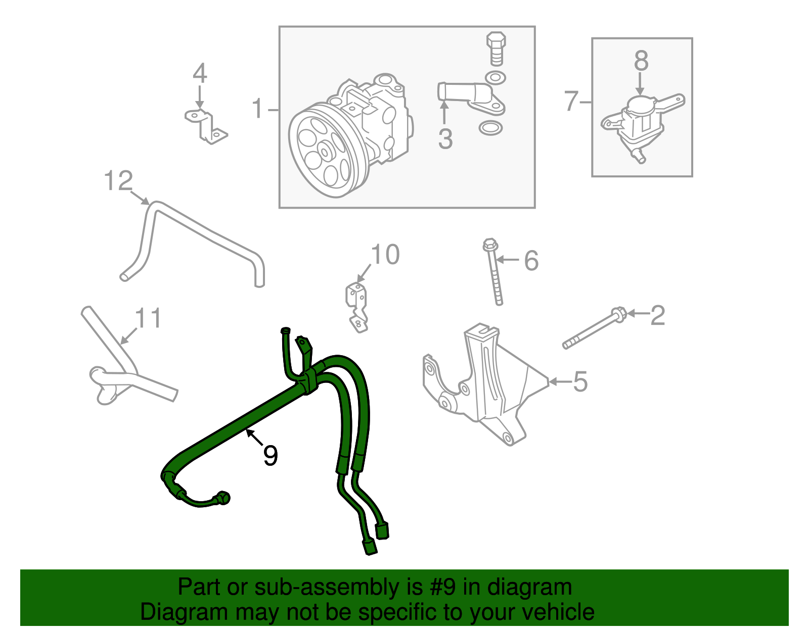 2008-2011 Subaru Impreza Hose & Tube Assembly 34610AG021 | Subaru Parts ...