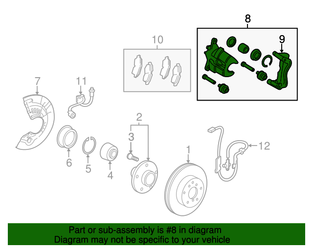 47750-07071 - Caliper - 2011-2018 Toyota | OEM Parts To You