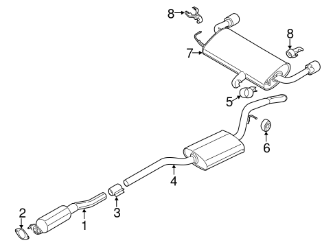 EXHAUST COMPONENTS for 2014 Ford Escape