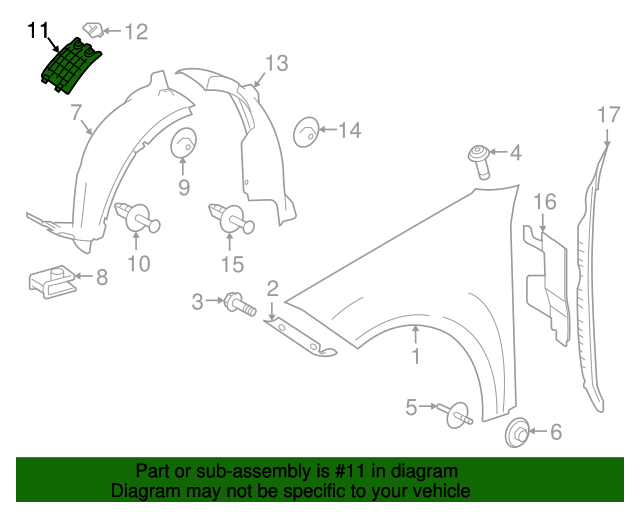 253-693-18-00 - Ft Fender Liner Cover 2017-2020 Mercedes-Benz ...