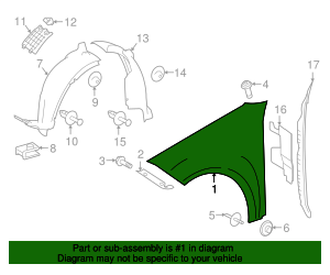 253-880-02-18 - Fender 2016-2020 Mercedes-Benz | Mercedes-Benz USA Parts