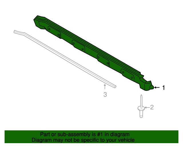 Genuine OEM Ford Part - Rocker Molding 8L8Z-7810177-A | Genuine OEM ...