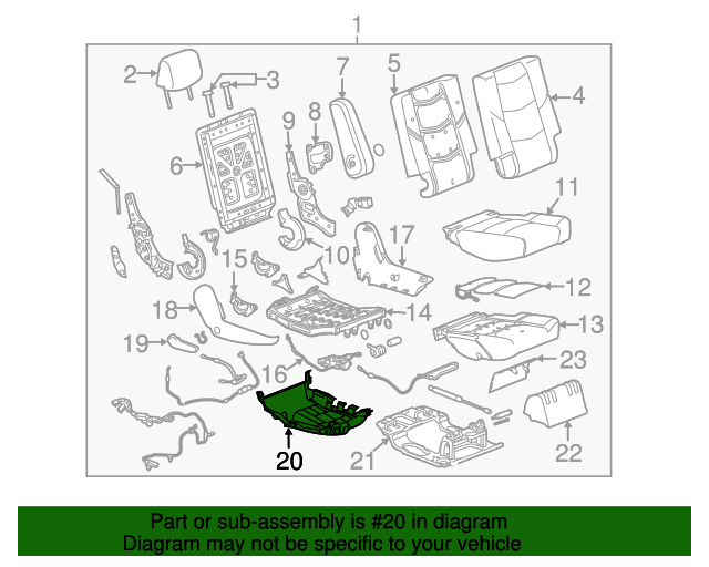 2015-2020 GM Under Cover 84435008 | GMPartsDirect.com