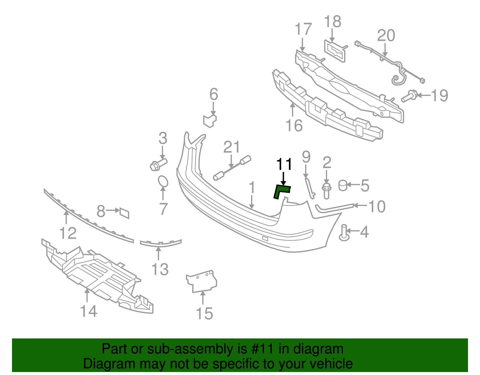 2009-2012 Hyundai Elantra Inner Bracket 86688-2L300 | QuirkParts