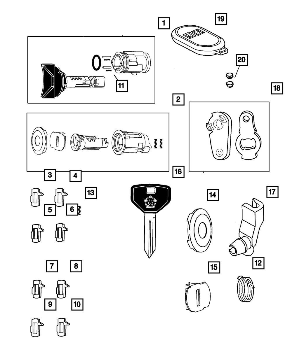 2001 Dodge Blank Key 4796386 | Mopar eStore