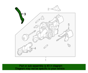 Genuine OEM Turbocharger Bracket | 651-096-05-40 | Fits Select 2014 ...