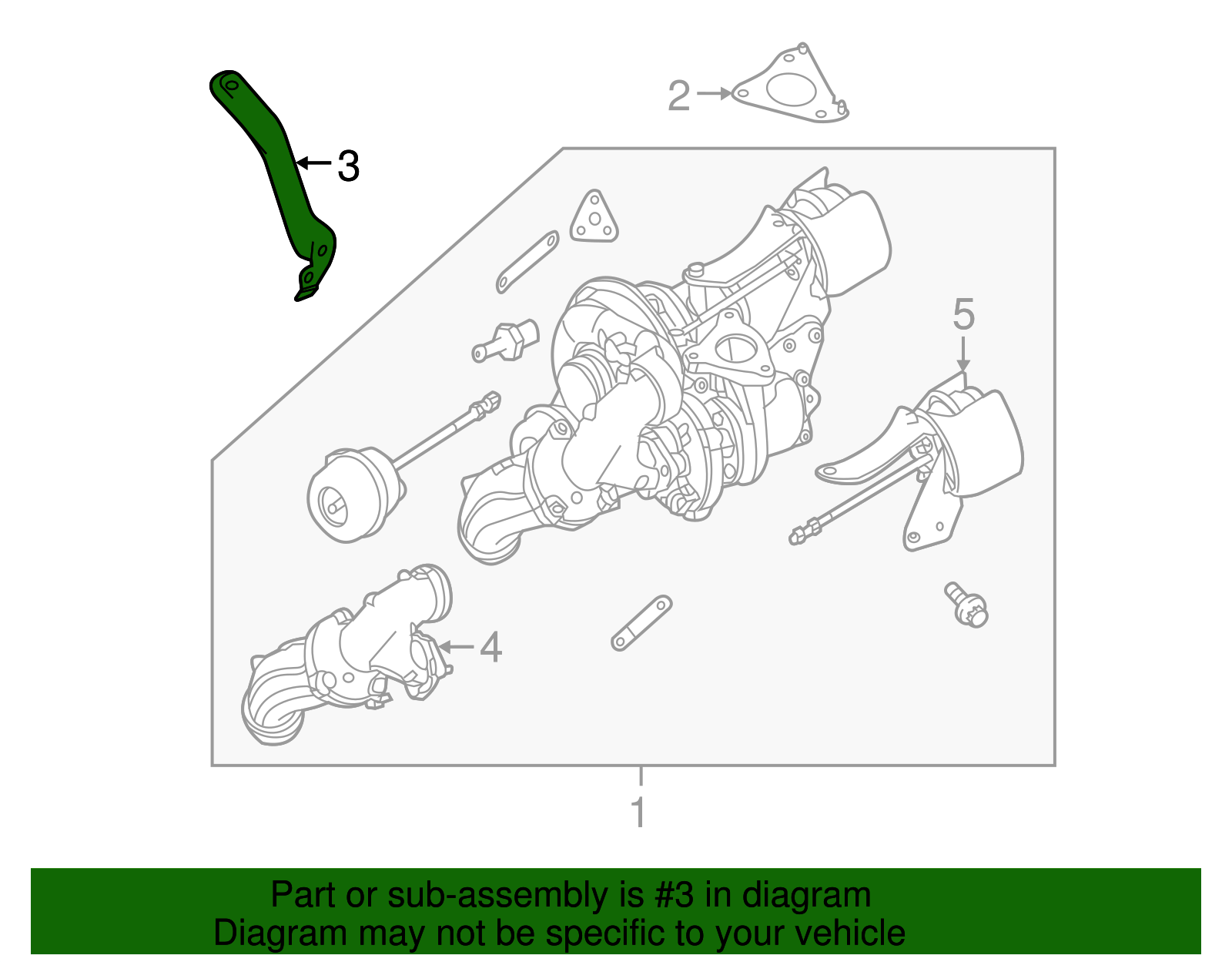 Genuine OEM Turbocharger Bracket | 651-096-05-40 | Fits Select 2014 ...