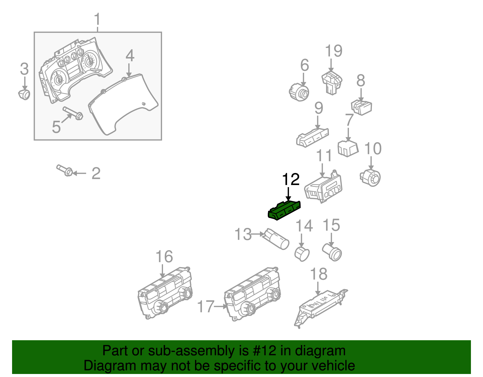 2013-2014 Ford F-150 Motorcraft™ Traction Control Switch SW-7018 ...