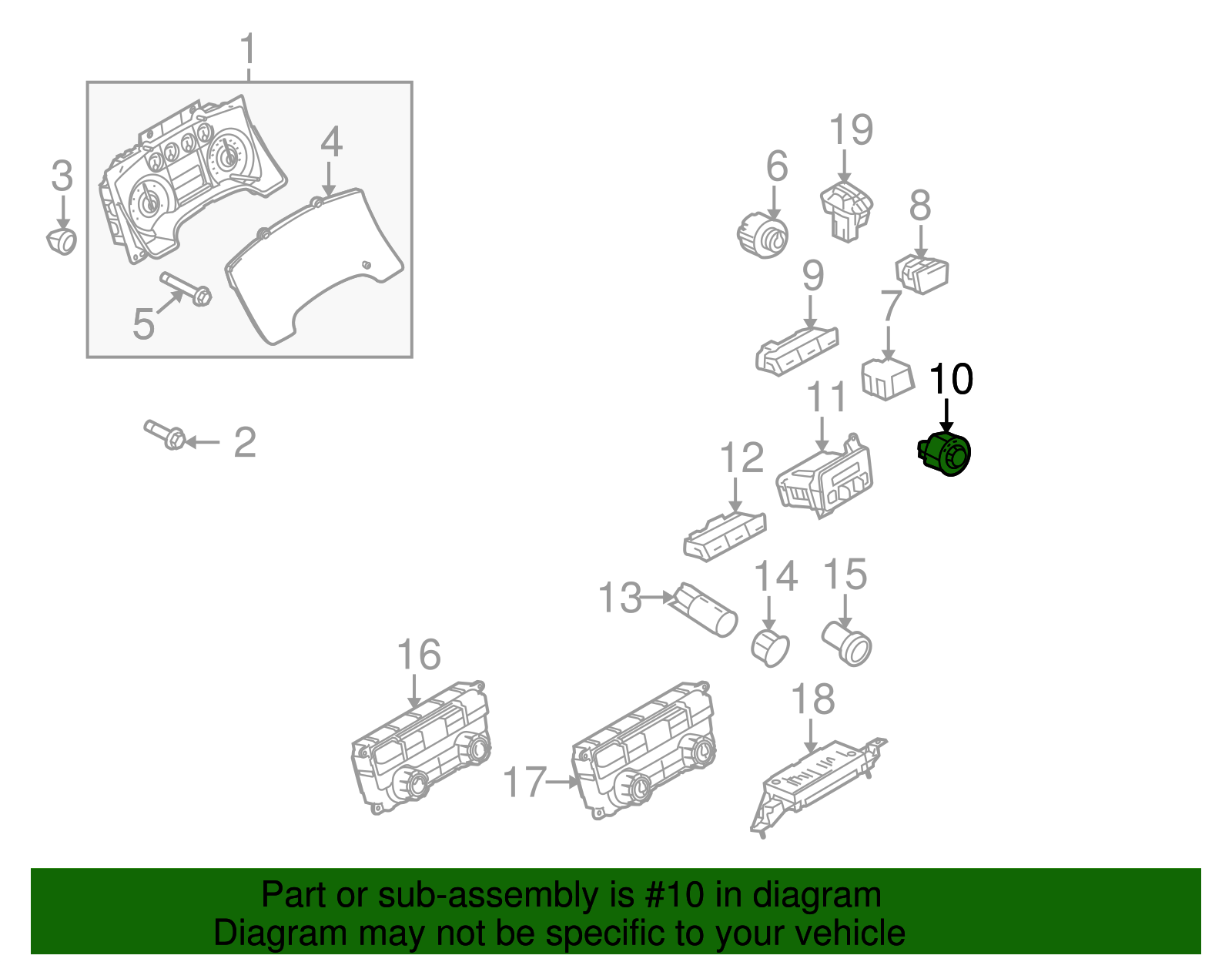 2012-2014 Ford F-150 Switch CL3Z-14B166-EA | OEM Parts Online