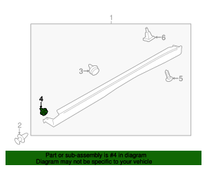 2008-2024 Mitsubishi Rocker Molding Retainer Clip 7259A013 | Mitsubishi ...