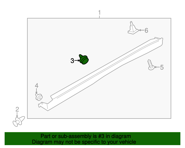 2011-2020 Mitsubishi Rocker Molding Clip mu001512 | Auto Parts
