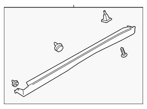 2011-2024 Mitsubishi Outlander Sport Rocker Molding 6512A953XA | OEM ...