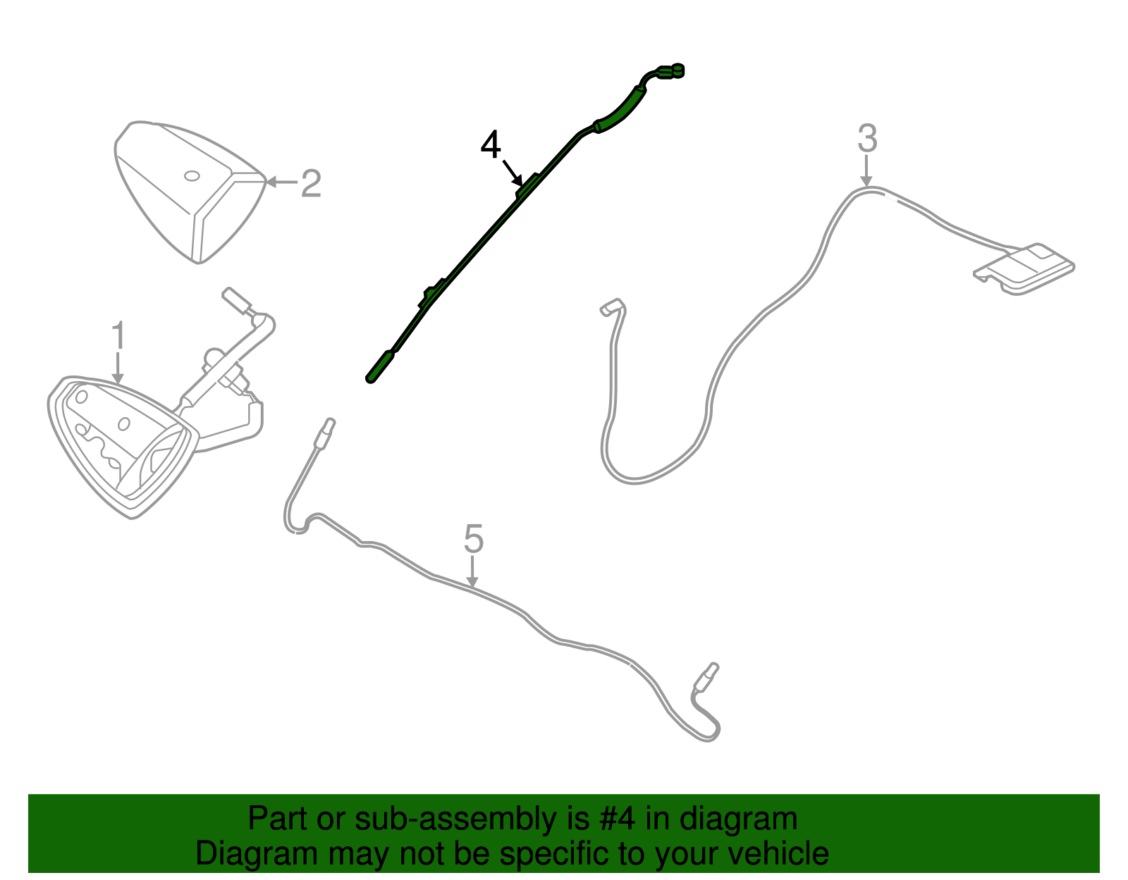 2017-2021 Nissan NV200 Antenna Cable 28243-9SM0B | Nissan Parts Plus
