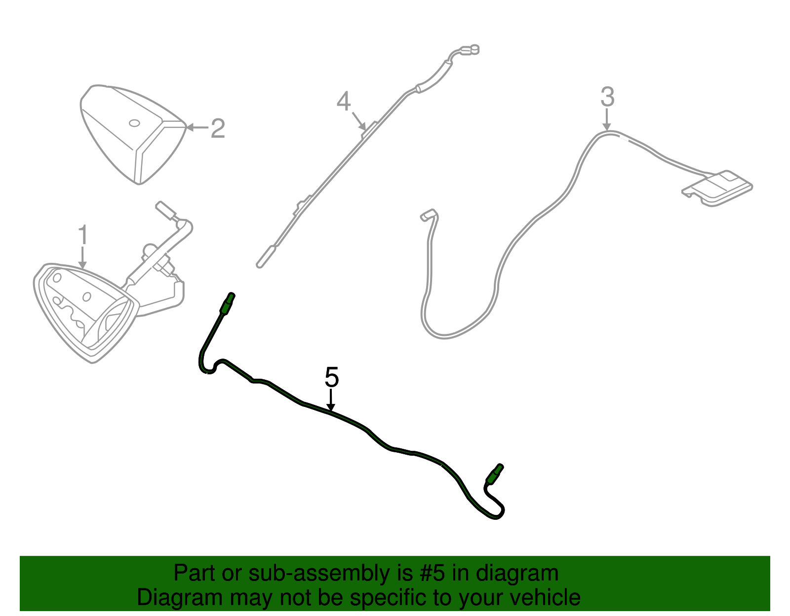 28241-3LM0B - High-Quality Antenna Cable for 2013-2019 Nissan NV200 ...
