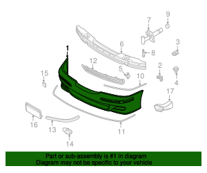 OEM BMW Bumper Cover Part# 51112498507 | BMW Parts Center