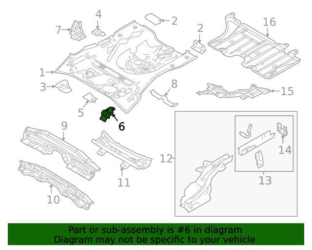 2016-2020 Toyota Seat Belt Anchor 58316-WB002 | OEM Parts Online