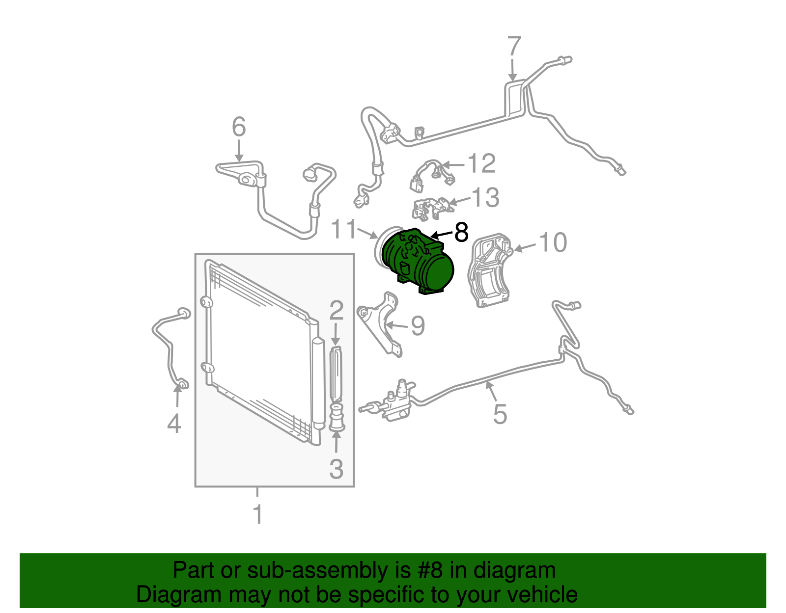 88320-08051 - High-Quality A/C Compressor for 2004-2007 Toyota Sienna ...