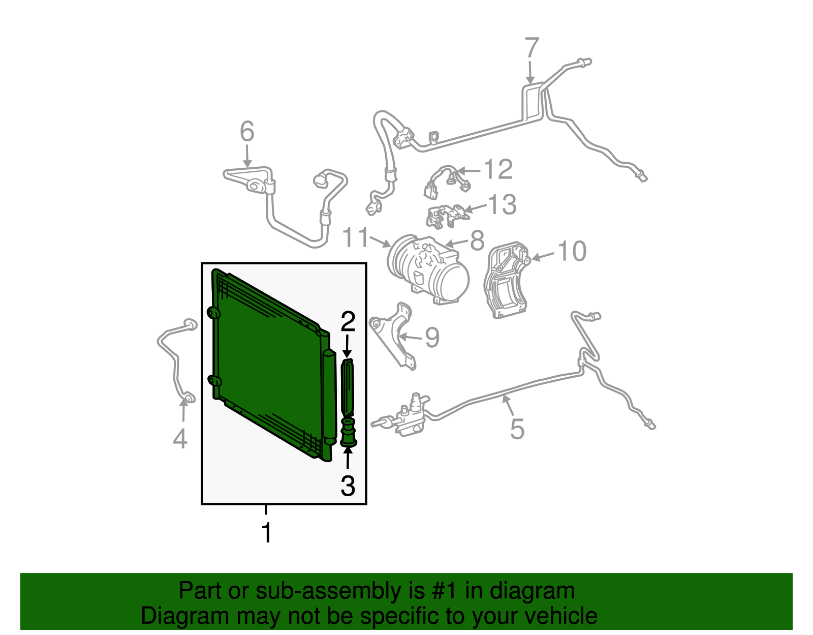 2004-2010 Toyota Sienna Condenser 88461-08010 | Toyota Parts Center