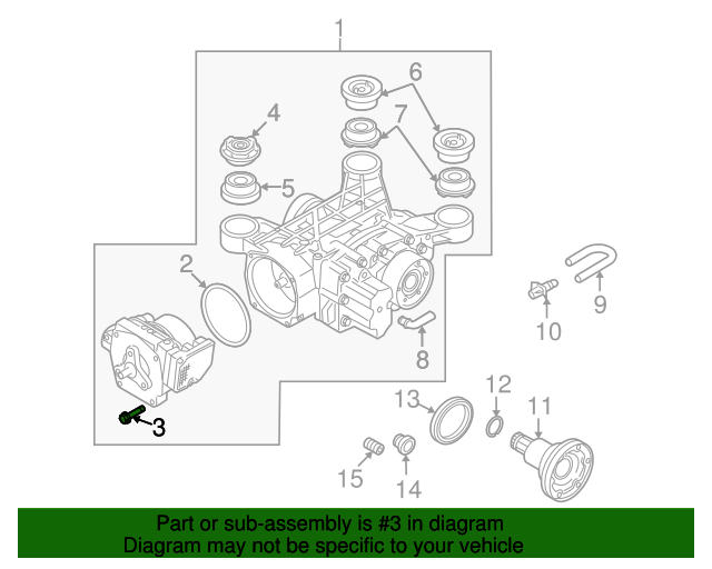 2008-2019 Audi Differential Bolt N-910-306-02 | Audi USA Parts