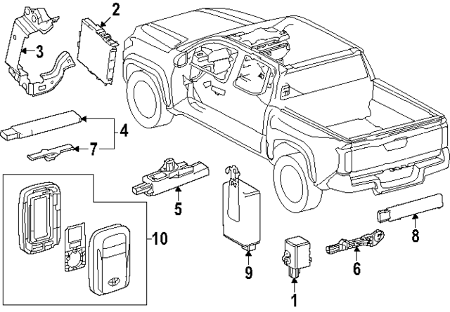 2024 Toyota Tacoma Keyless Entry Module 899H0-AK040 | Toyota Parts Center