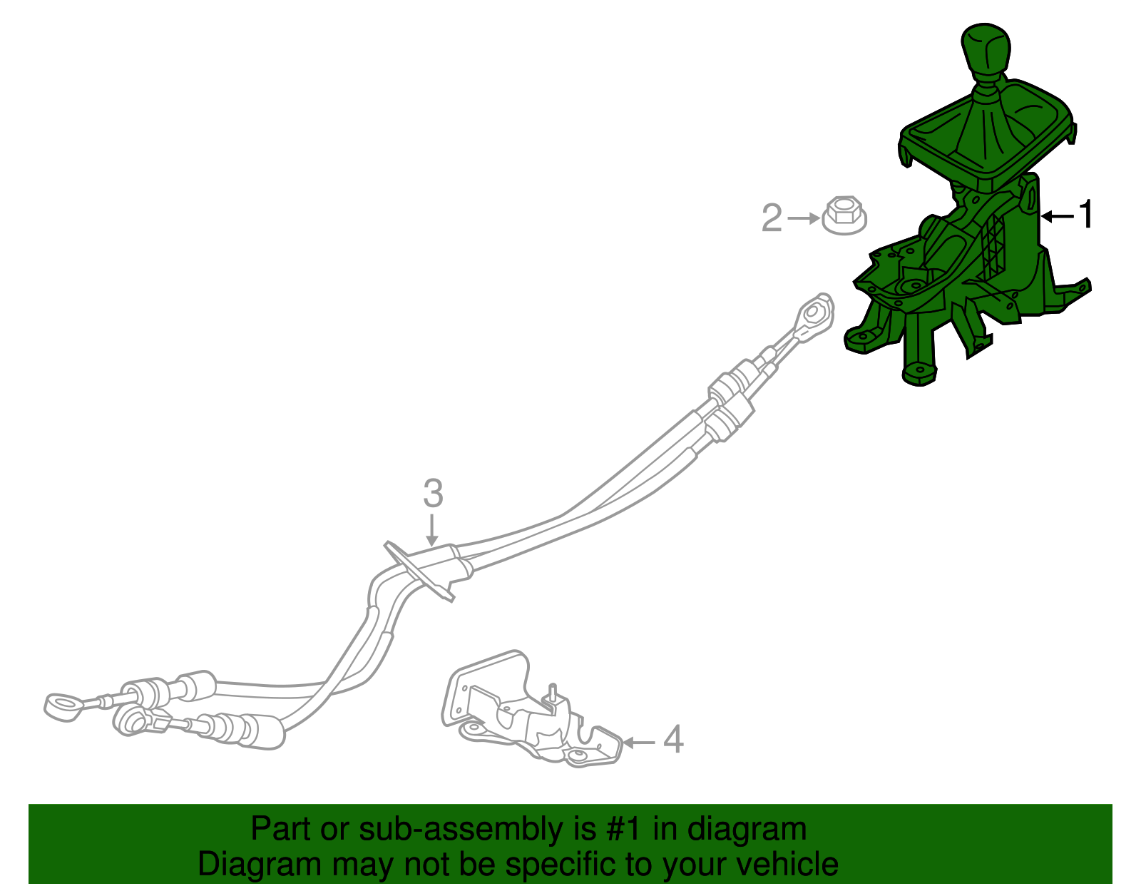 DG9Z-7210-J - Shifter Assembly 2013-2014 Ford Fusion | Big 3 Auto Parts