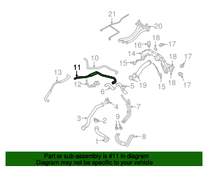 955-106-049-00 - Engine Coolant Overflow Hose 2003-2006 Porsche Cayenne ...