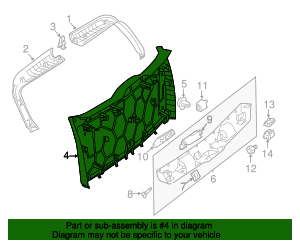 2012-2019 Mercedes-Benz Liftgate Trim 166-740-35-00-8N84 ...