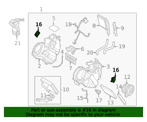97162-1JAA0 - HVAC Air Inlet Door Actuator 2010-2025 Kia | Kia.Parts
