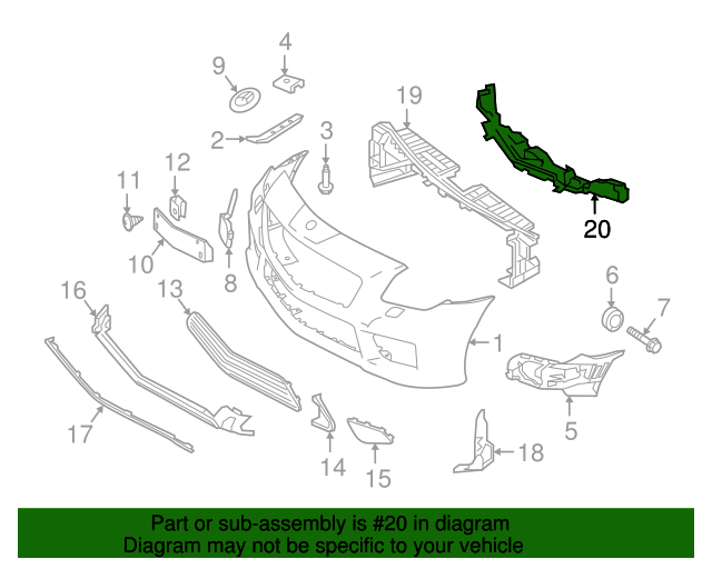 172-885-37-37 - Bumper Impact Absorber 2017-2020 Mercedes-Benz | AutoNationParts.com